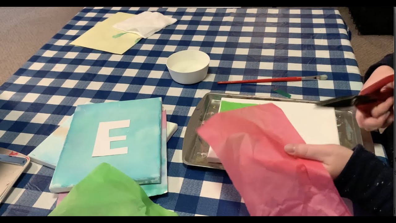 Painting with Bleeding Art Tissue Paper Tutorial - YouTube