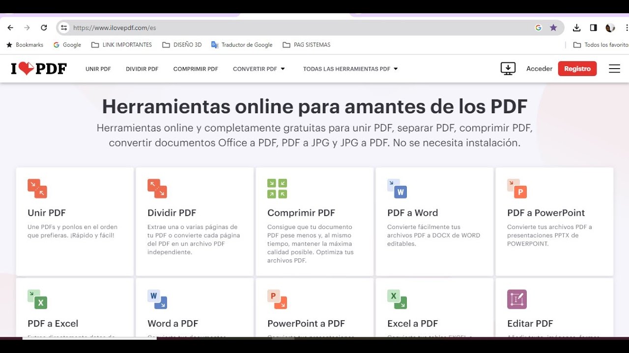 Unir archivos pdf gratis - I LOVE PDF - YouTube