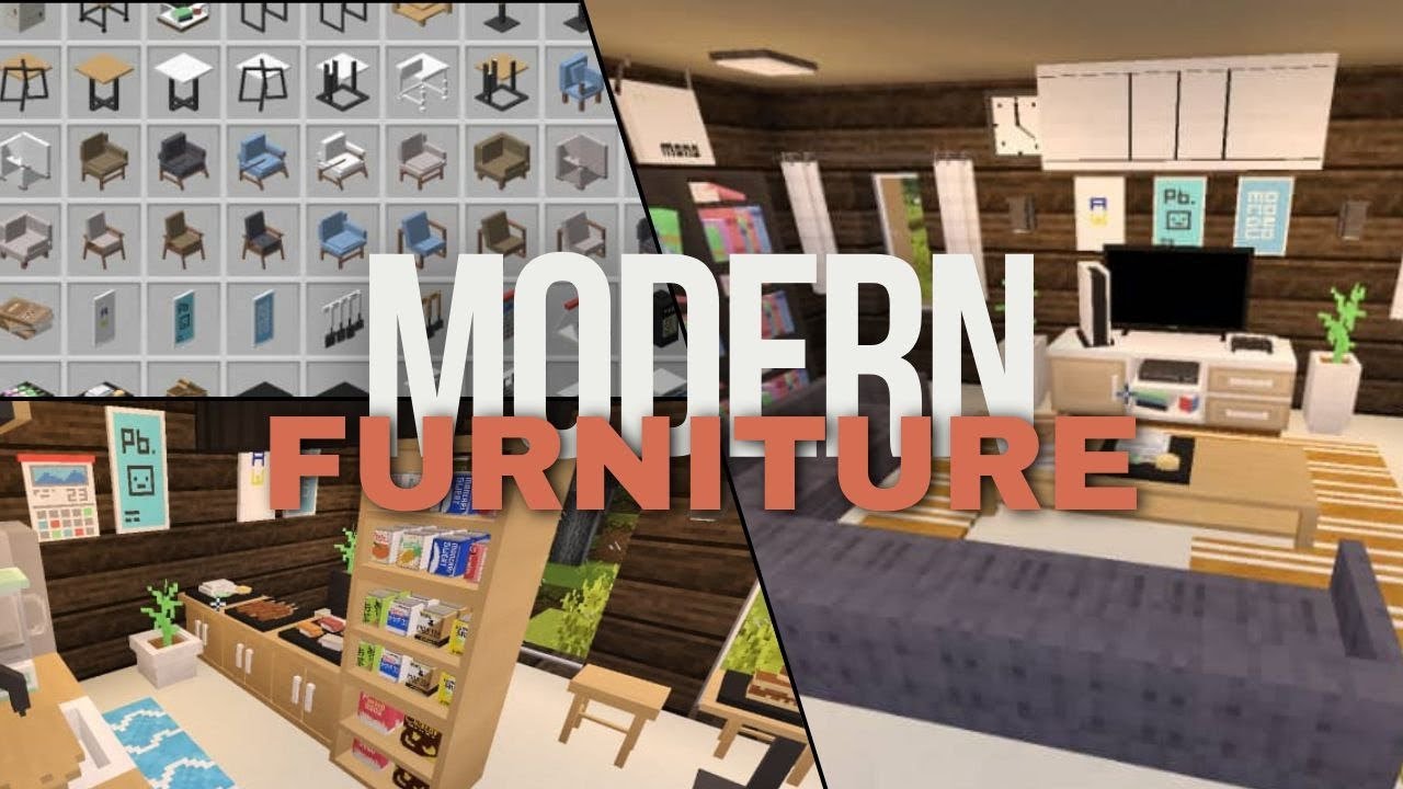 Modern Furniture Add-on For Minecraft Pe 1.20 | MonoDeco Add-on - YouTube