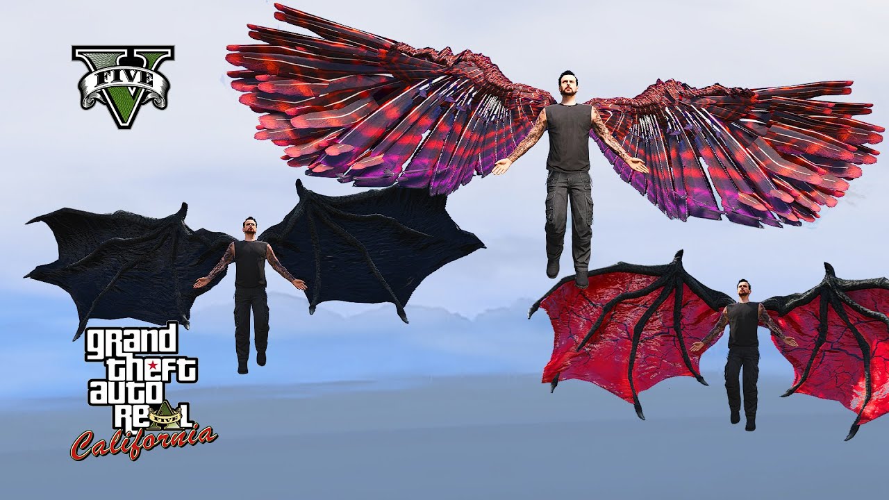 All Angel & Demon Wing Textures Showcase | GTA V Wings Mod - YouTube