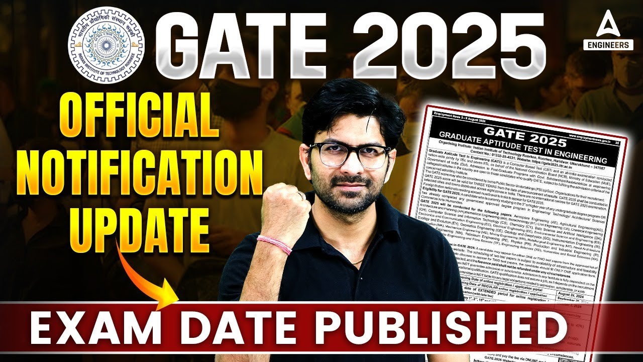 GATE Notification 2025 Update | GATE Exam Date 2025 | GATE Calendar ...
