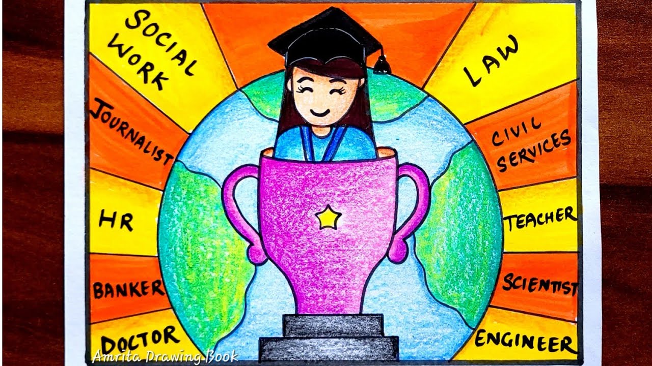 National Girl Child Day Drawing | Save Girl Child Day Drawing | Beti ...