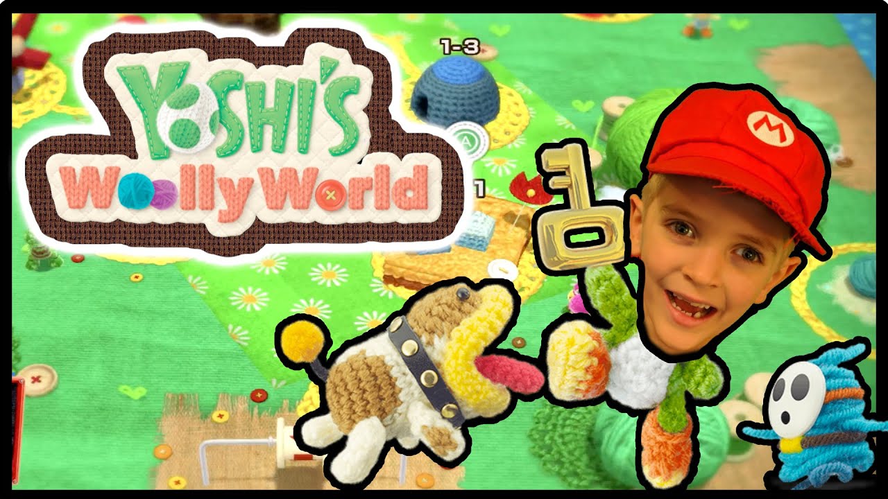 YOSHI'S WOOLLY WORLD: WORLD 1. The MARIO KID and DAD Have to get more ...