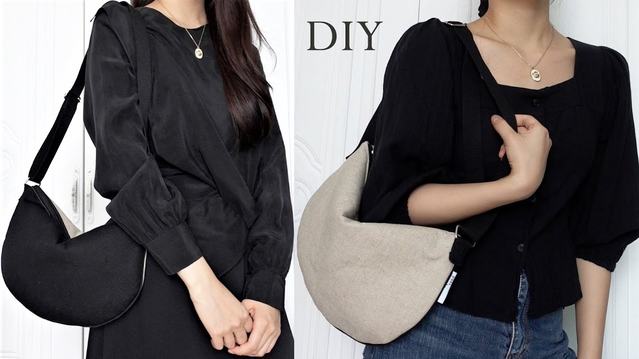 Diy 다양하게 연출 가능한 반달 숄더백 만들기 가방 만들기 재봉틀 배우기 온라인 클래스 집콕 취미생활