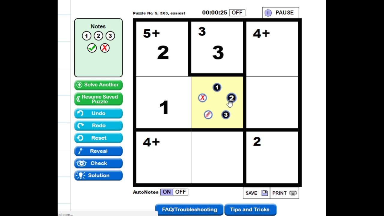 3x3 Easiest KenKen Puzzle 1 YouTube 3x3-easiest-kenken-puzzle-1-youtube