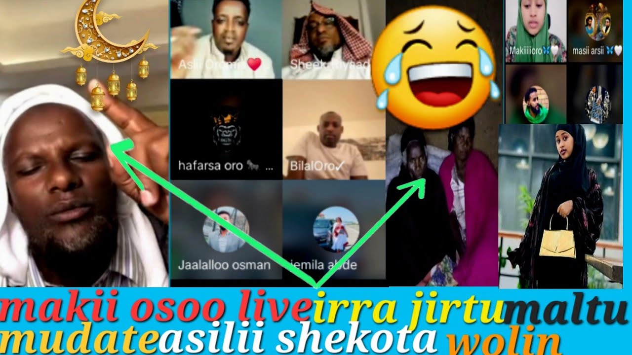 makii oro osoo live irraa jirtuu maltuu mudatee uuuffii 😭 miskinaa asilii fi shekootaa - YouTube