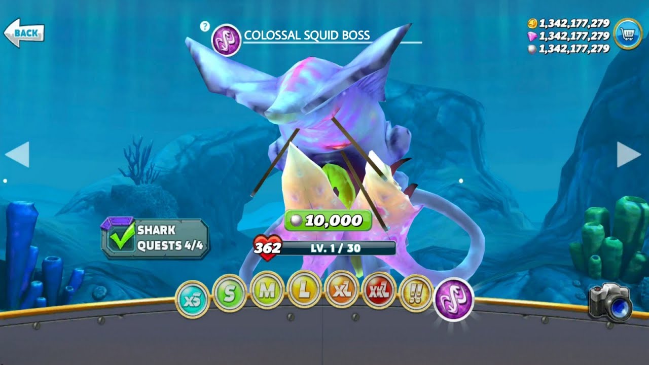 THE FASTEST TO KILL COLOSSAL SQUID BOSS - Hungry Shark World - YouTube