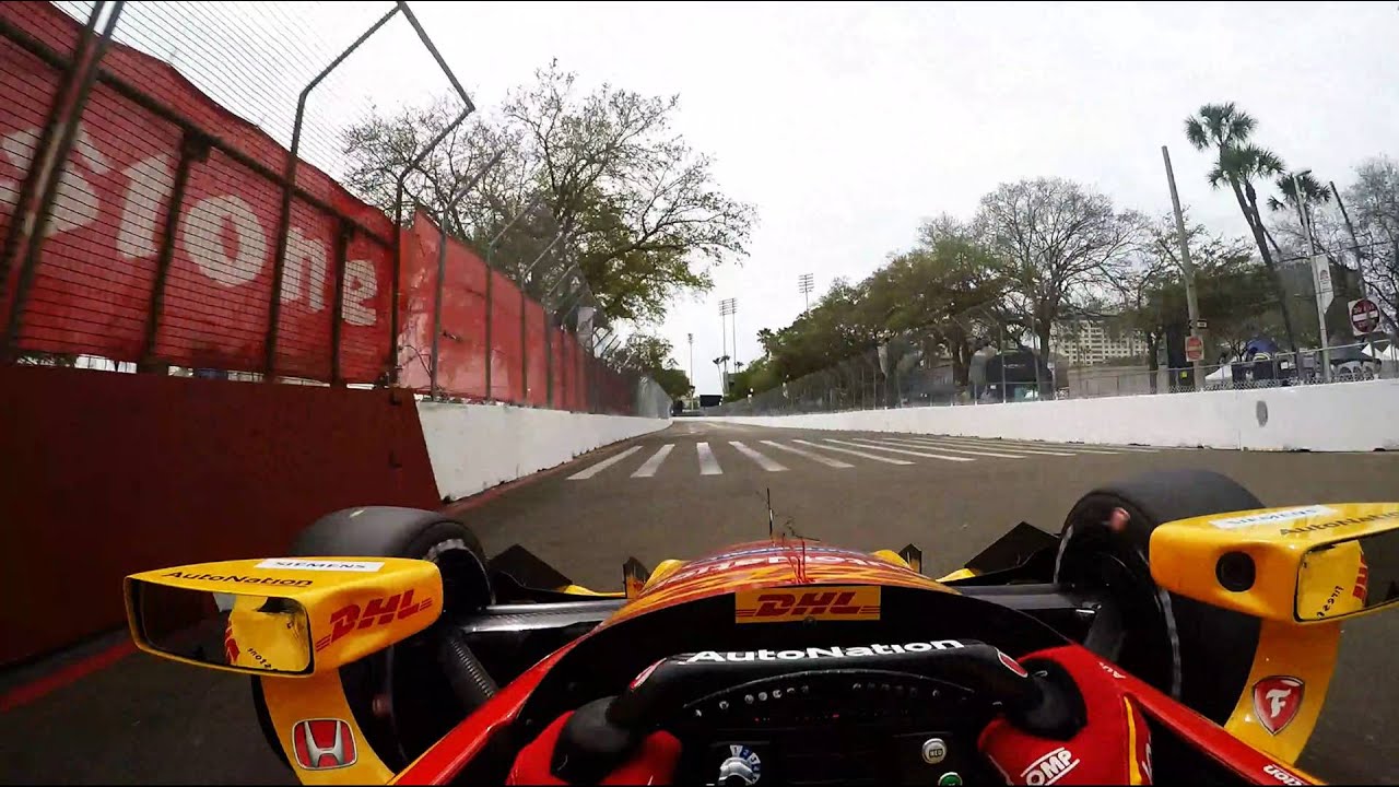 2016 INDYCAR Visor Cam with Ryan Hunter-Reay at the Grand Prix of St ...