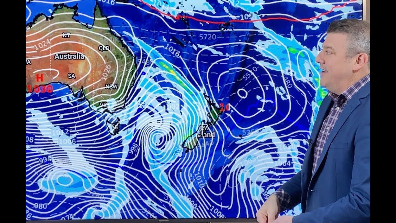 Active cold front for NZ this weekend BUT high pressure next week - YouTube