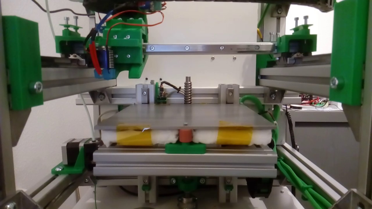 first test of Z-axis of self-made xy-core 3D-printer - YouTube