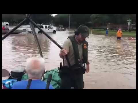 Water Still Rising Evacuation in High Water Rescue Vehicles (Hurricane ...