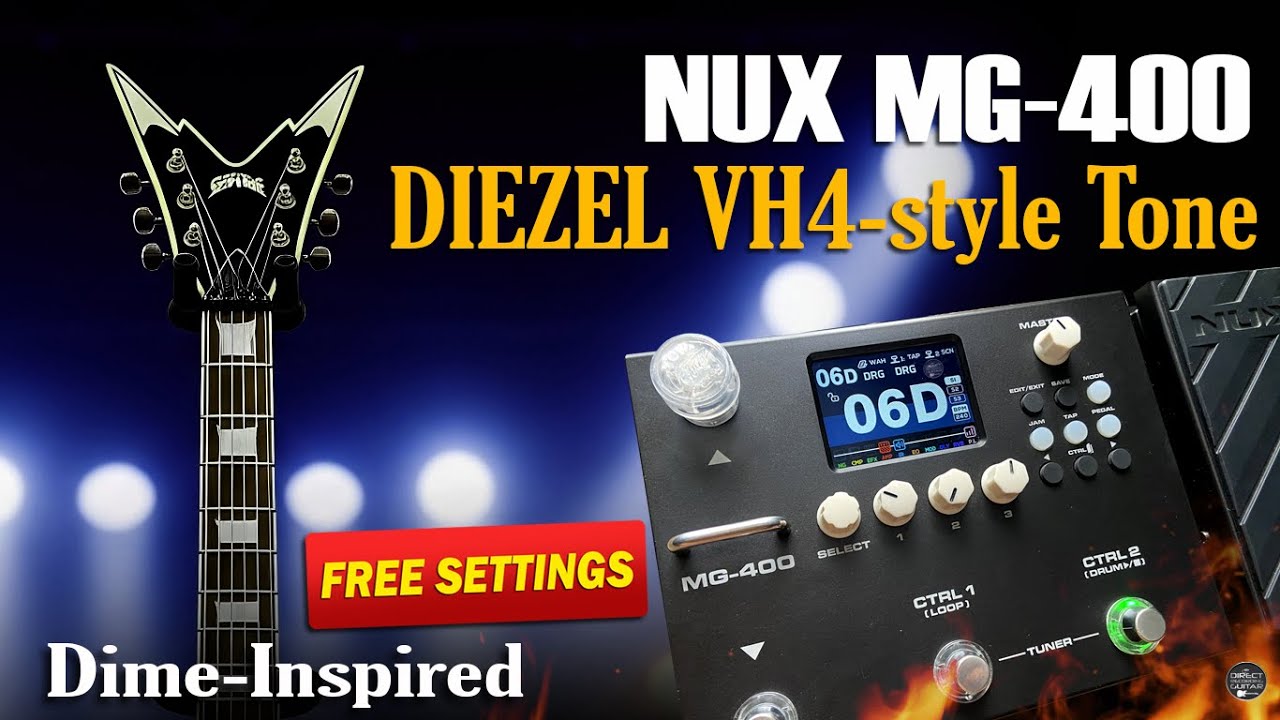 NUX MG 400 Dime Distortion Pantera-inspired Tone - YouTube