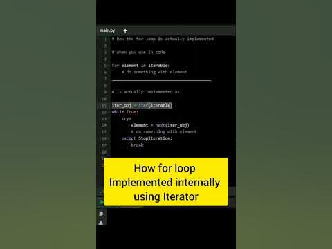 How for loop works internally? | Iterator in python #python - YouTube