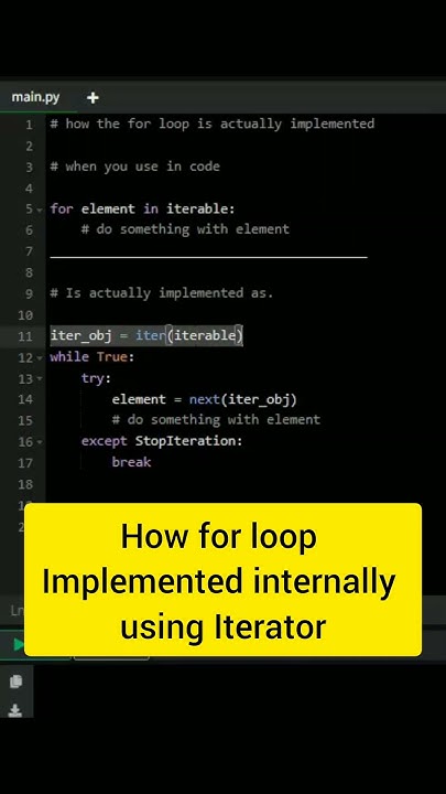 How for loop works internally? | Iterator in python #python - YouTube