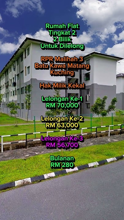 Rumah flat untuk dilelong Flat for auction RPR Malihah 3 Batu Kawa Matang Kuching Flat Kos ...