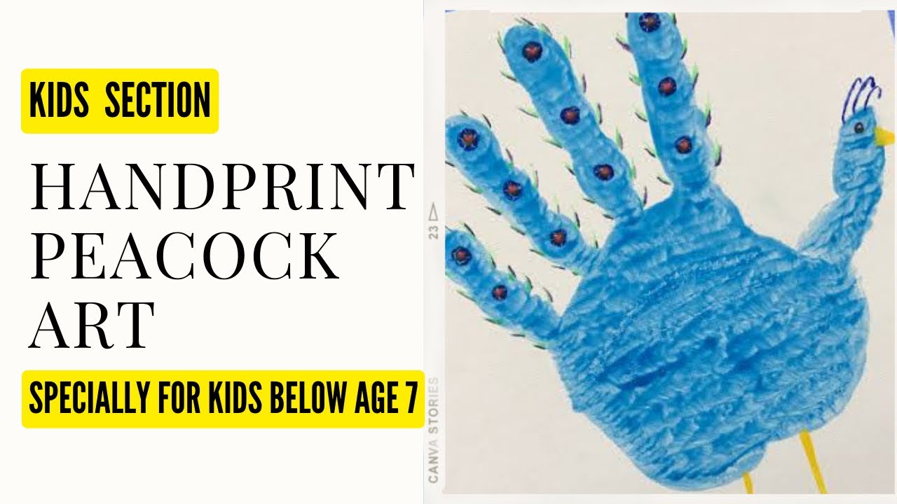 Handprint Peacock Craft | How to Make Handprint Peacock | Hand Print ...