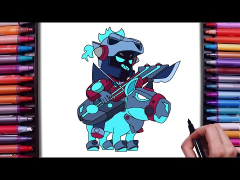 How to Draw DREAD KNIGHT DRACO From Brawl Stars | Step-by-Step Easy Drawing Tutorial