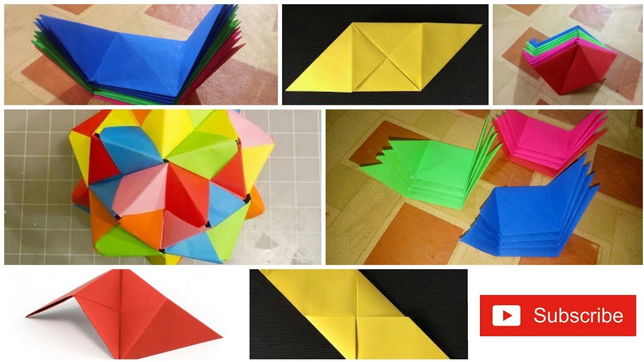 Origami Modular Sonobe | DIY origami Sonobe unit - YouTube
