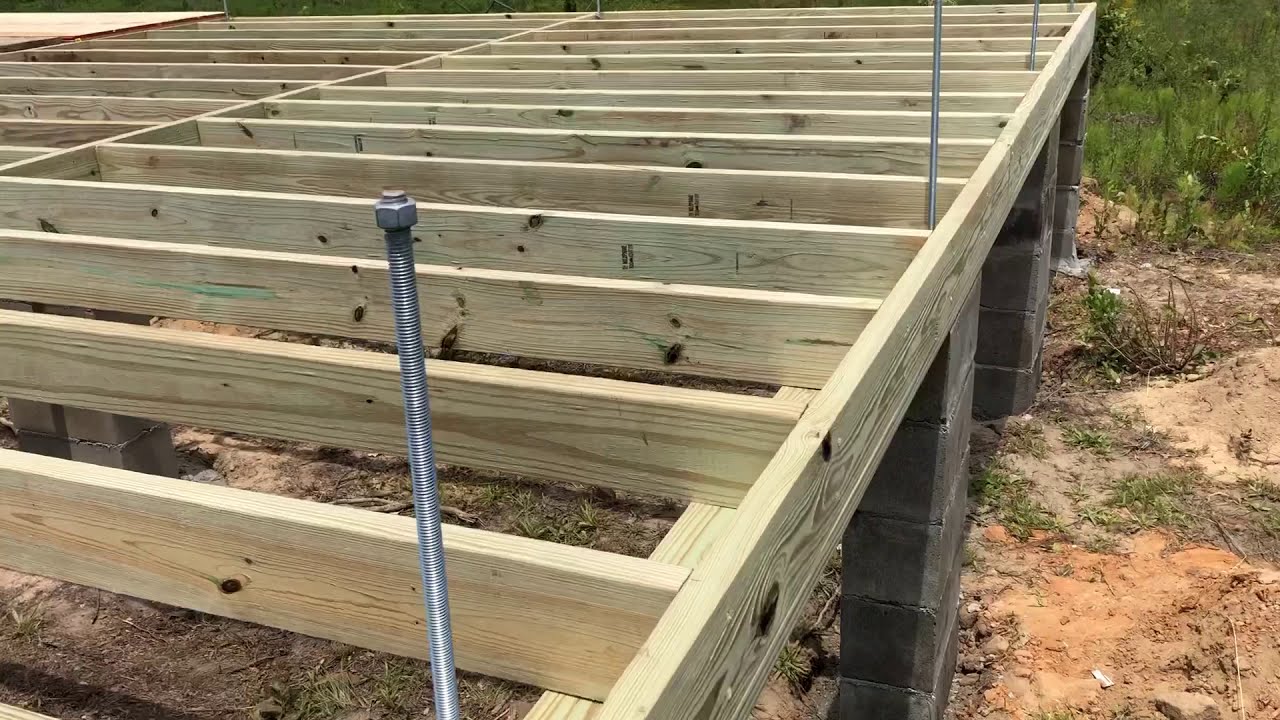 Building a Log Cabin on our Property Video 6 -- Floor joists installed ...