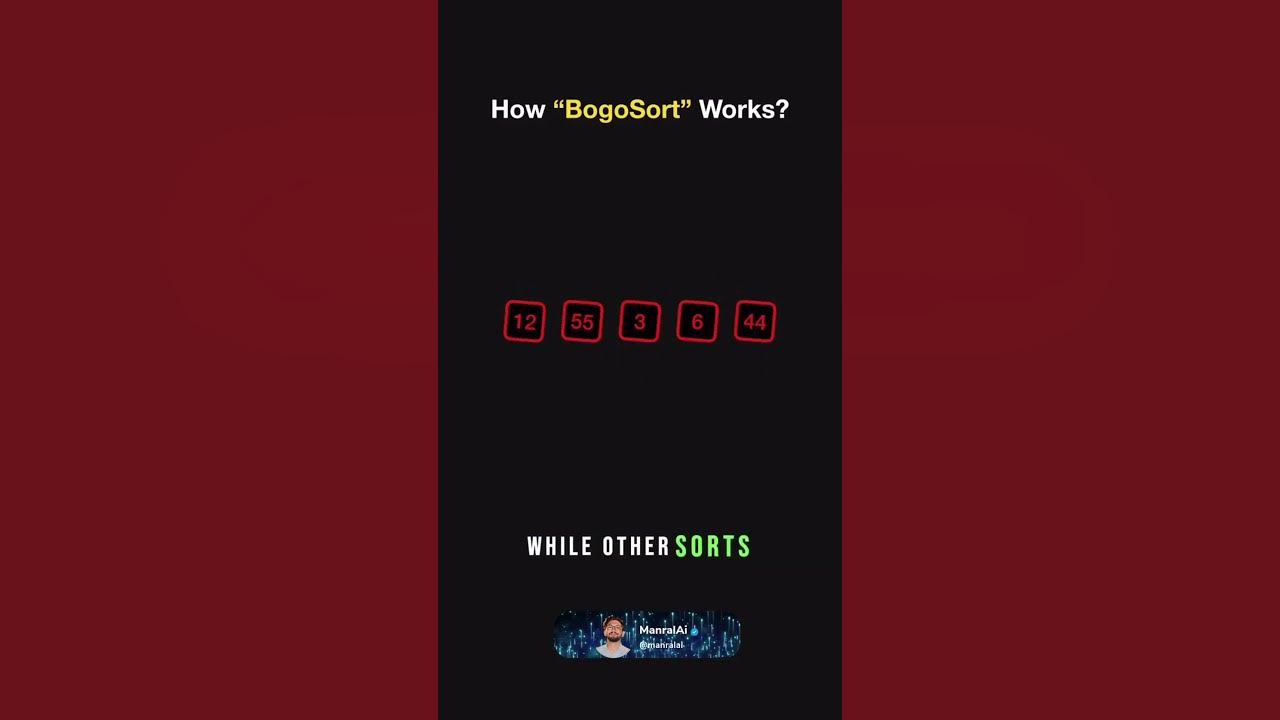 Bogo Sort Working Animation - YouTube
