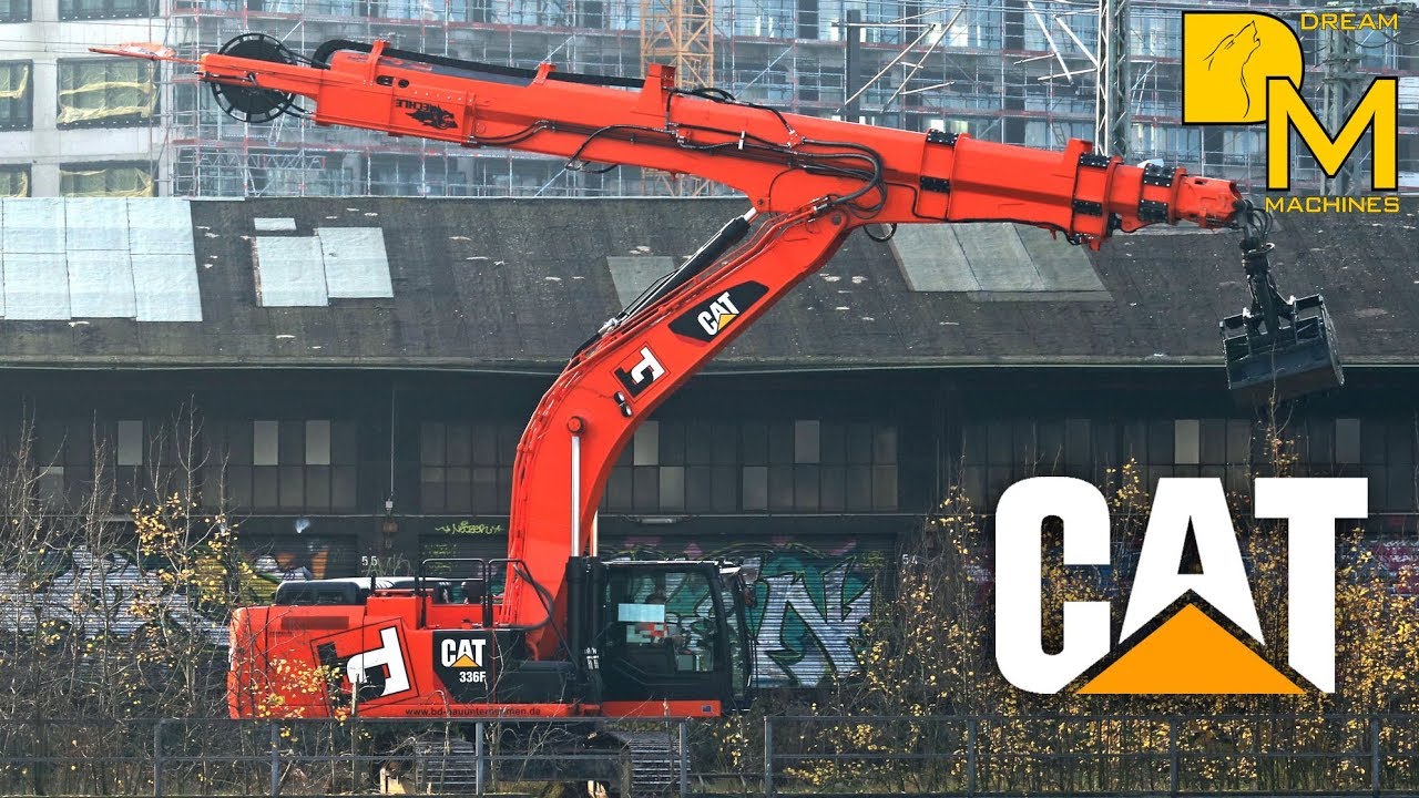 CATERPILLAR 336F TELESKOP BAGGER BAUSTELLE IM HAFEN # DREAM MACHINES ...