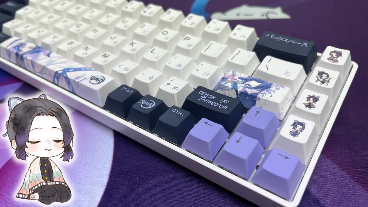 【Demon Slayer】 Shinobu Theme 68 keys Custom Keyboard - YouTube
