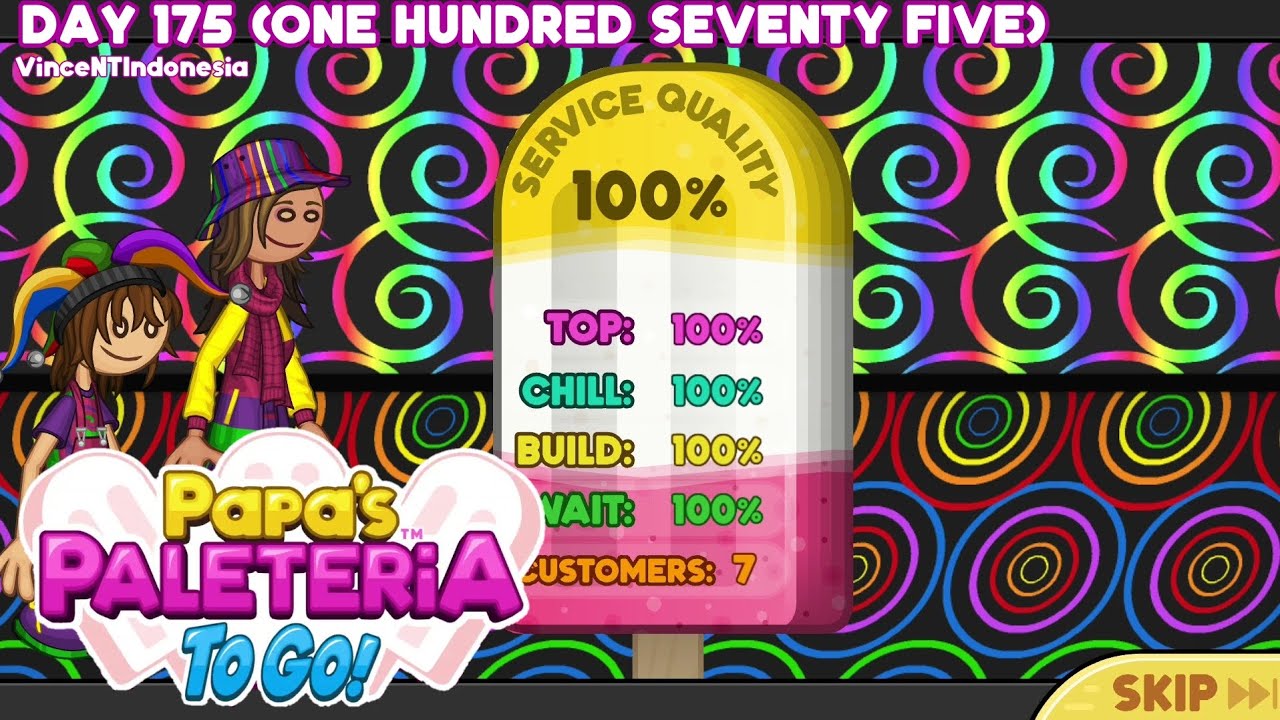 Papa's Paleteria To Go! - Day 175 (Perfect Day) - YouTube