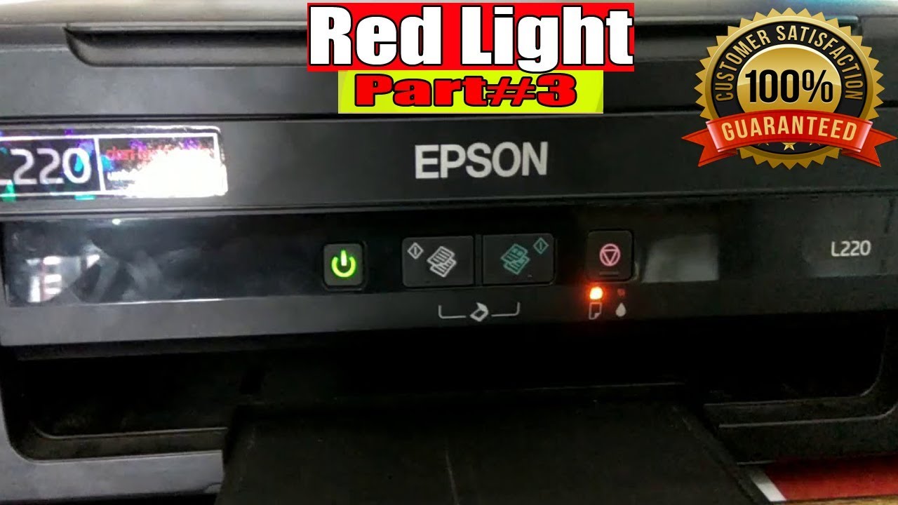 Epson Red light blinking error L220,L210,L380,L110,L130( Part 3) - YouTube