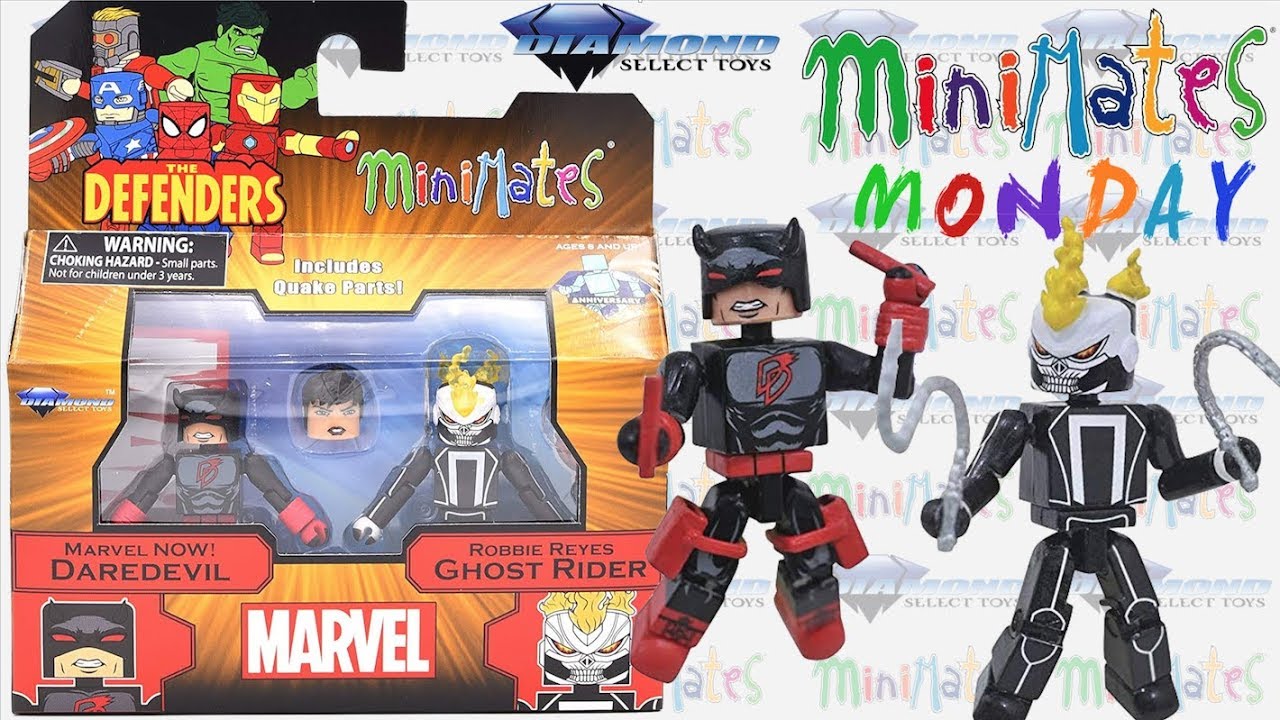 Marvel Minimates Defenders Daredevil & Ghost Rider | Wave 75 - YouTube
