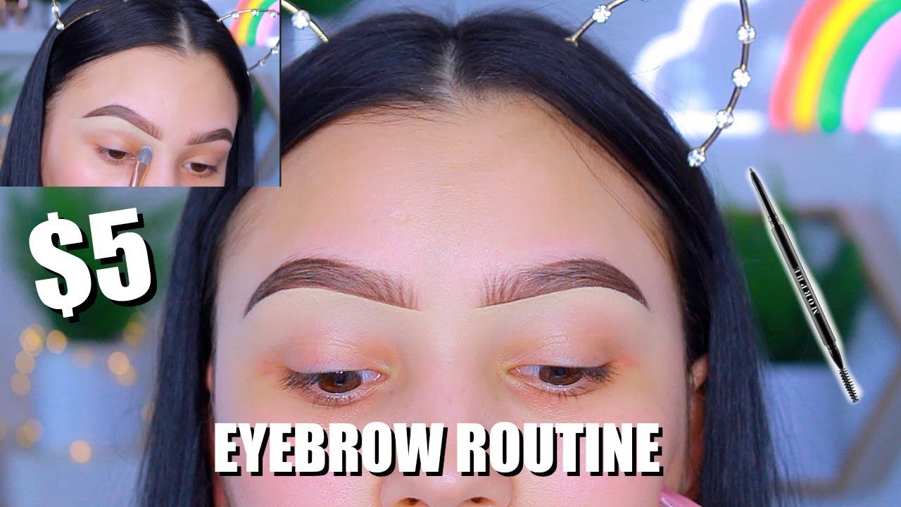 MY $5 EYEBROW ROUTINE | SUPER EASY BEGINNER FRIENDLY - YouTube