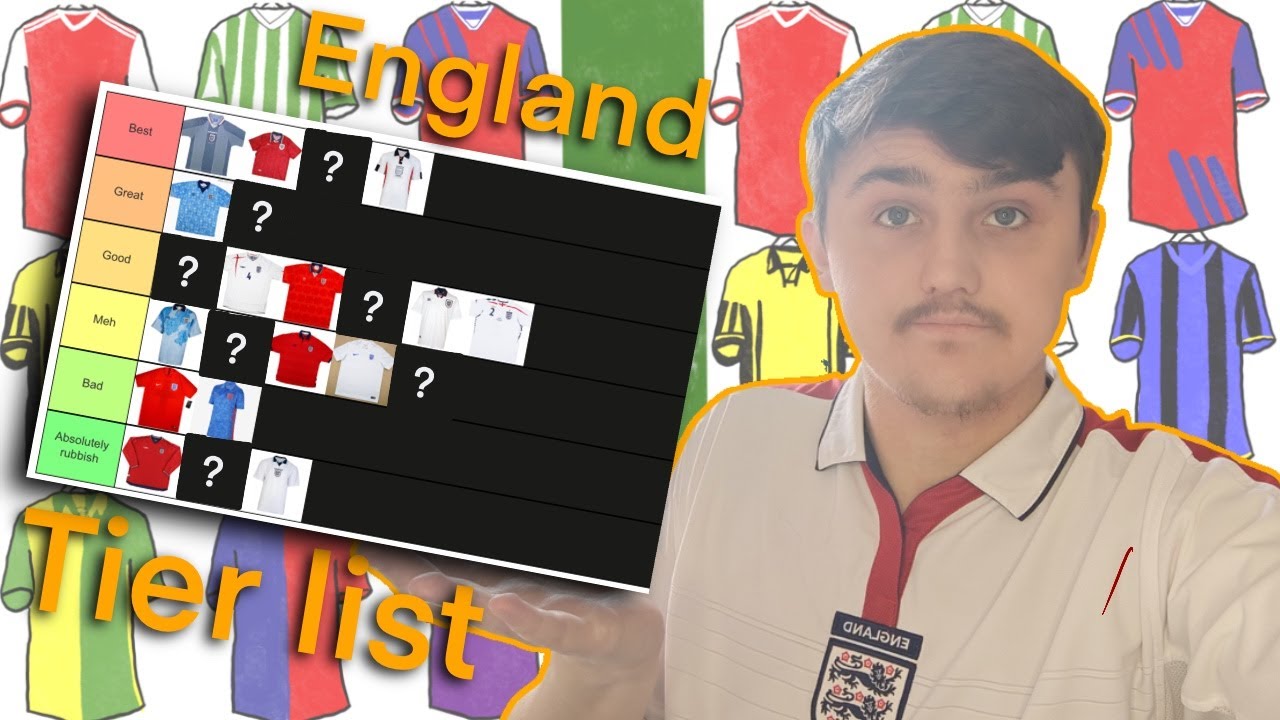 England football Shirt TIER LIST!! Ranking England shirts - YouTube