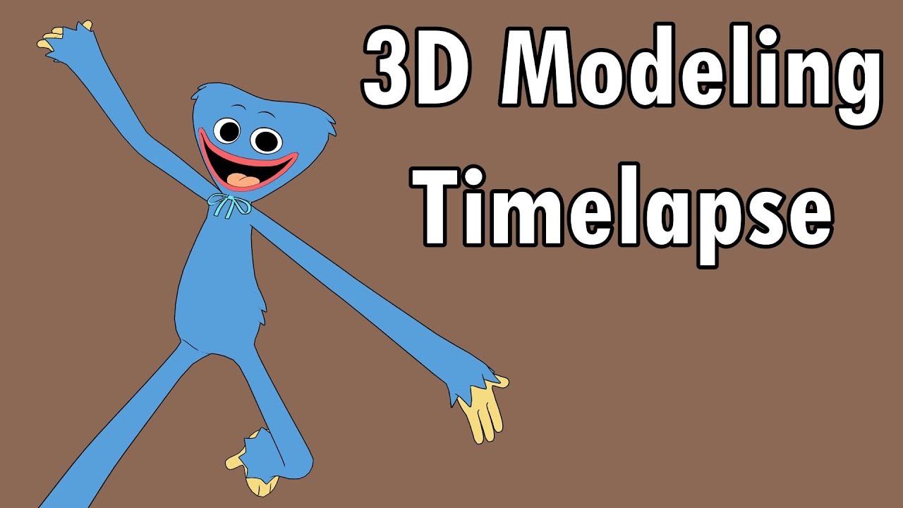 Poppy Playtime - Huggy Wuggy 3D Modeling Timelapse - YouTube