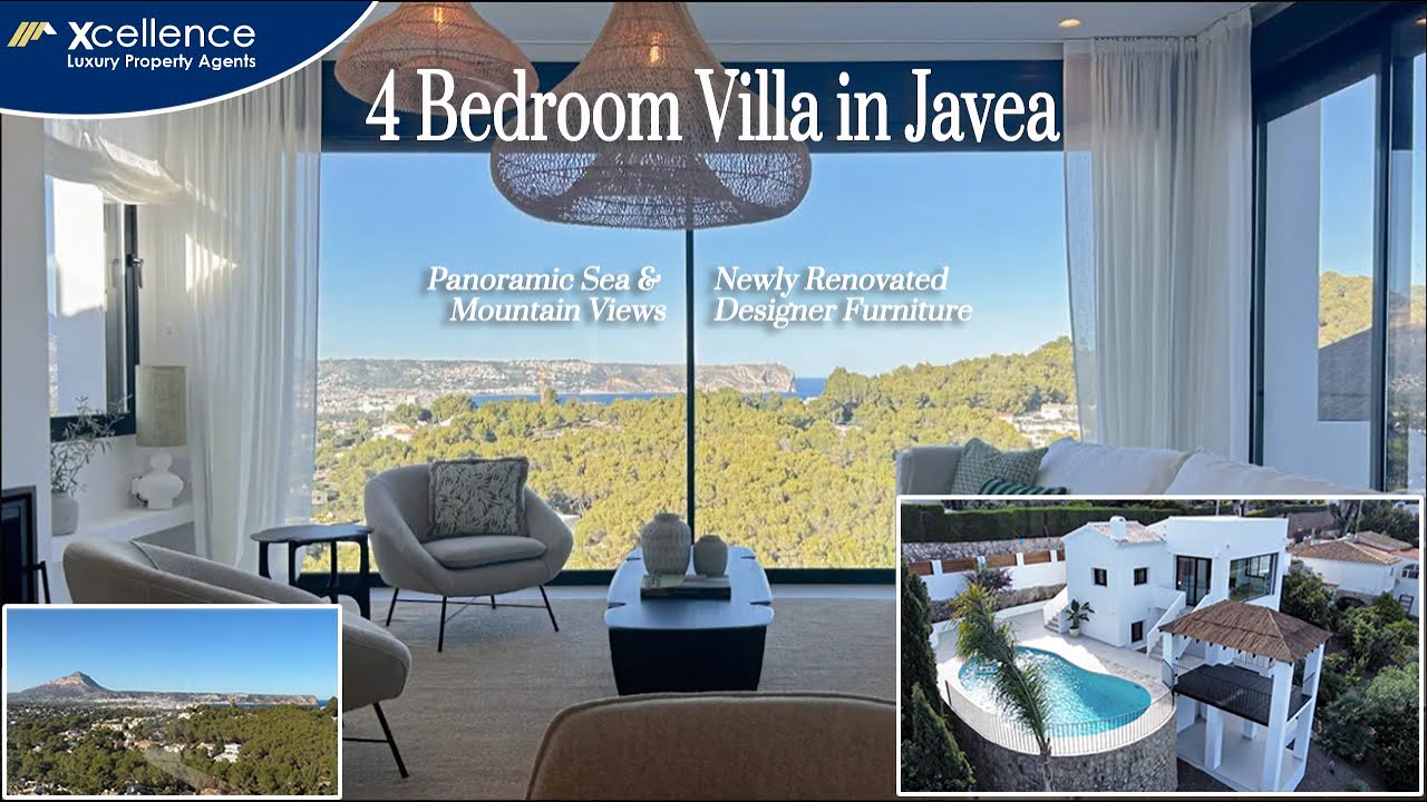 4 BED VILLA with PANORAMIC SEA VIEWS in Javea on Spain's COSTA BLANCA ...