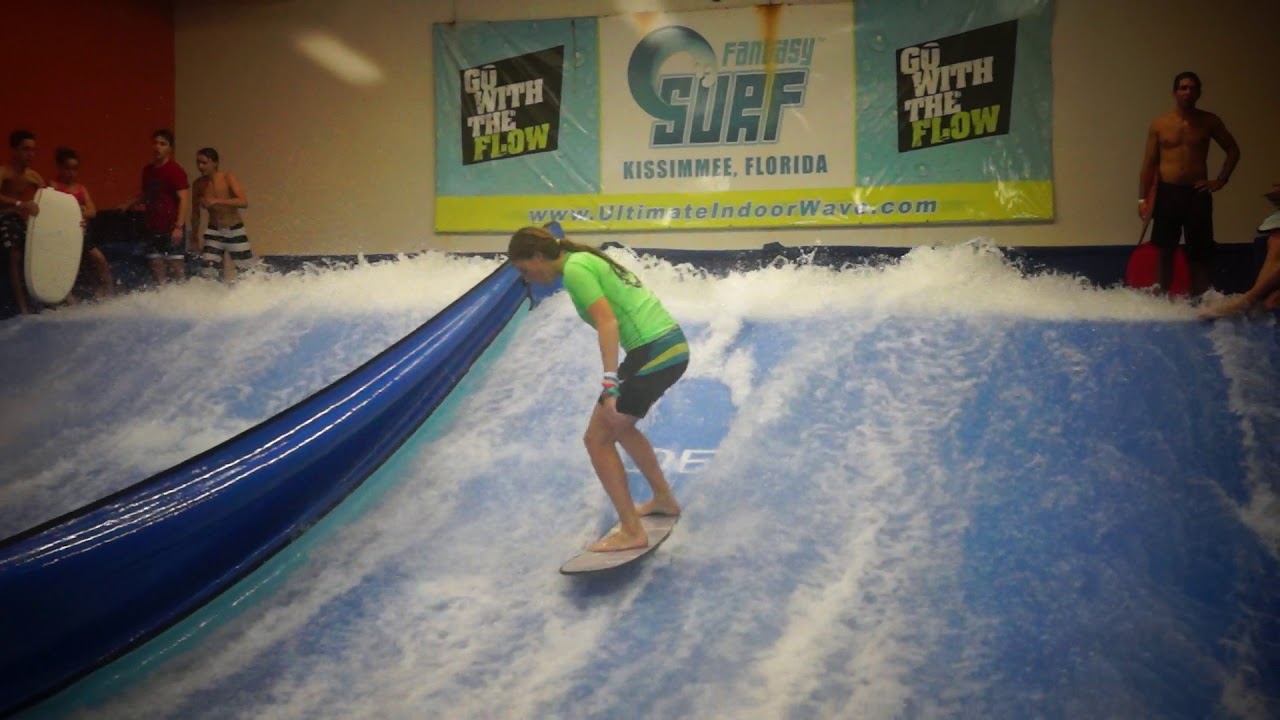Xana Nash on the FlowRider at Fantasy Surf Orlando Florida Resort Girl ...