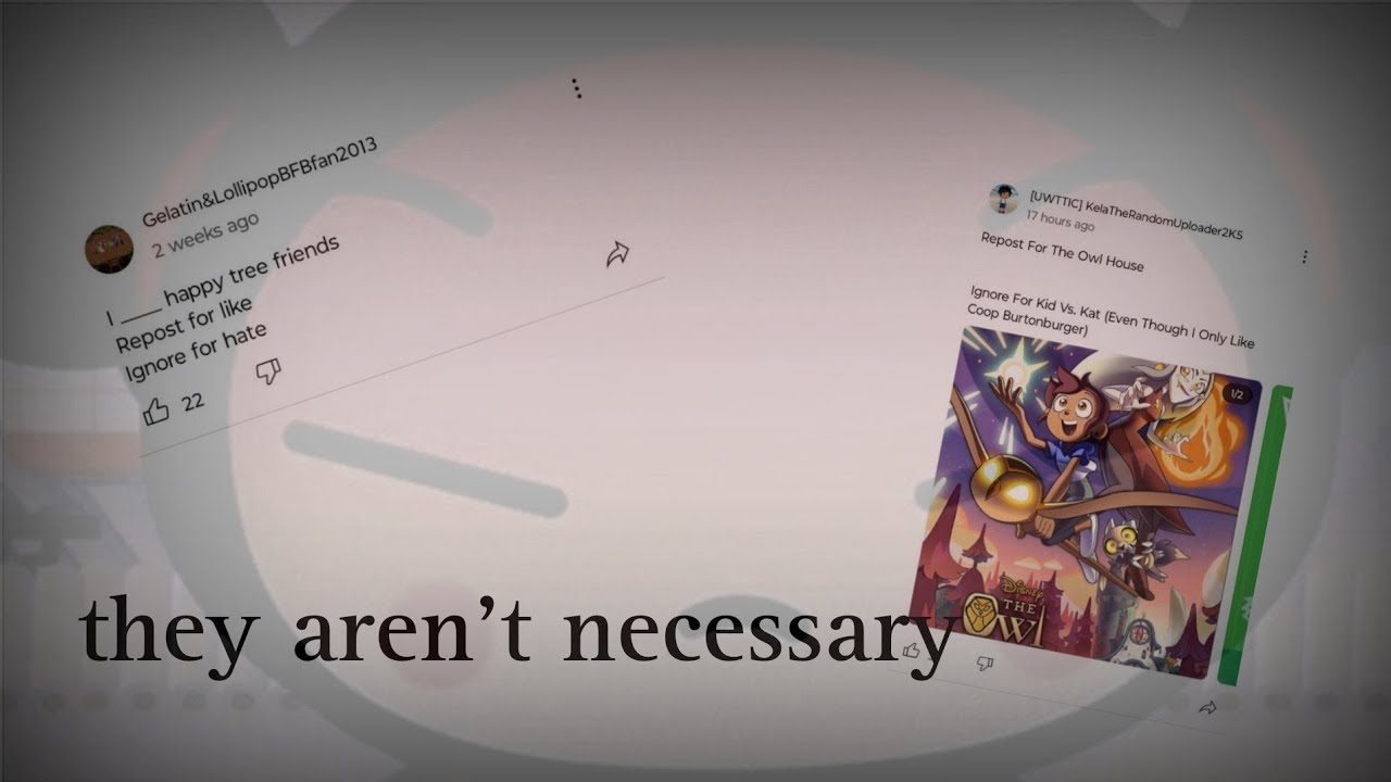 reasons on why I HATE the repost for (thing) ignore for (thing) post ...