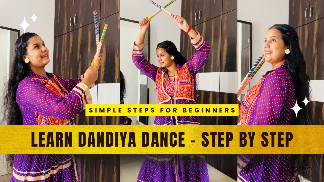 Learn Easy Dandiya steps for Single/couple/Group | Dandiya steps ...