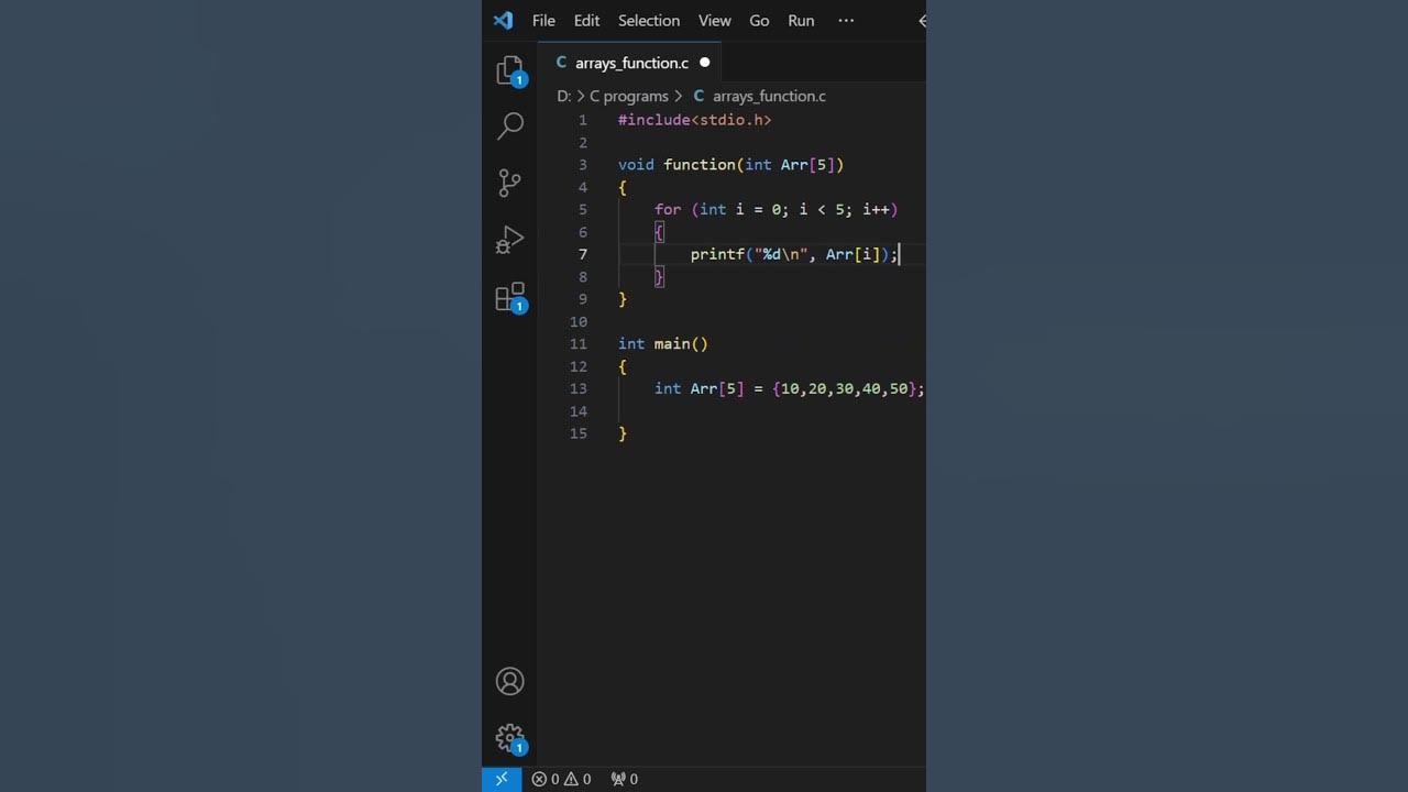 Pass Arrays as Function Parameters #shorts #youtubeshorts - YouTube