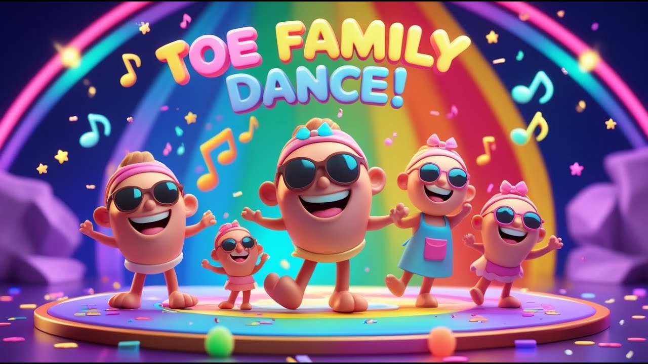 Toe Family Dance | Fun Nursery Rhyme for Kids | Dancing Toes Song ...