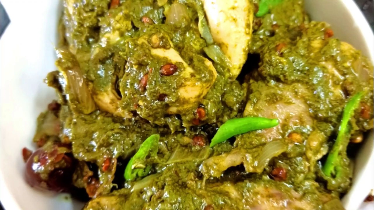 Palak chicken dry recipe|Indrani's Kitchen - YouTube