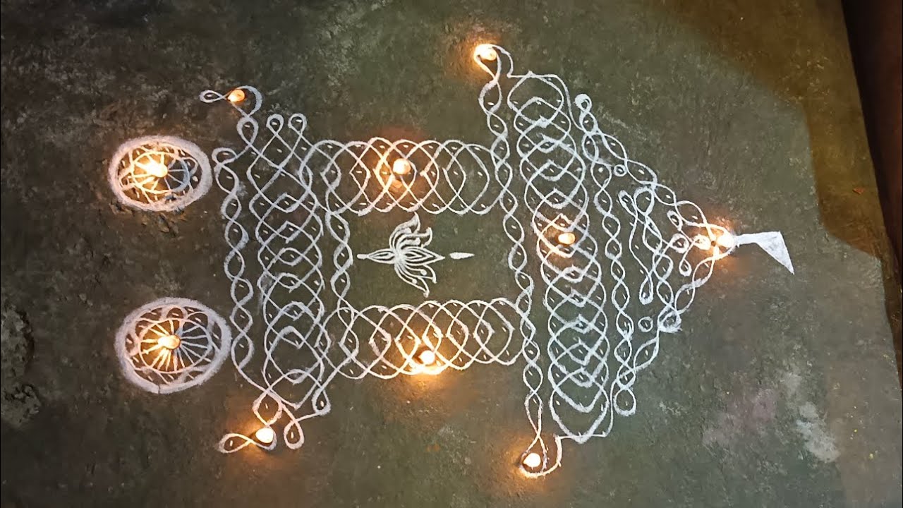 தேர் கோலம் /temple thear kolam - YouTube