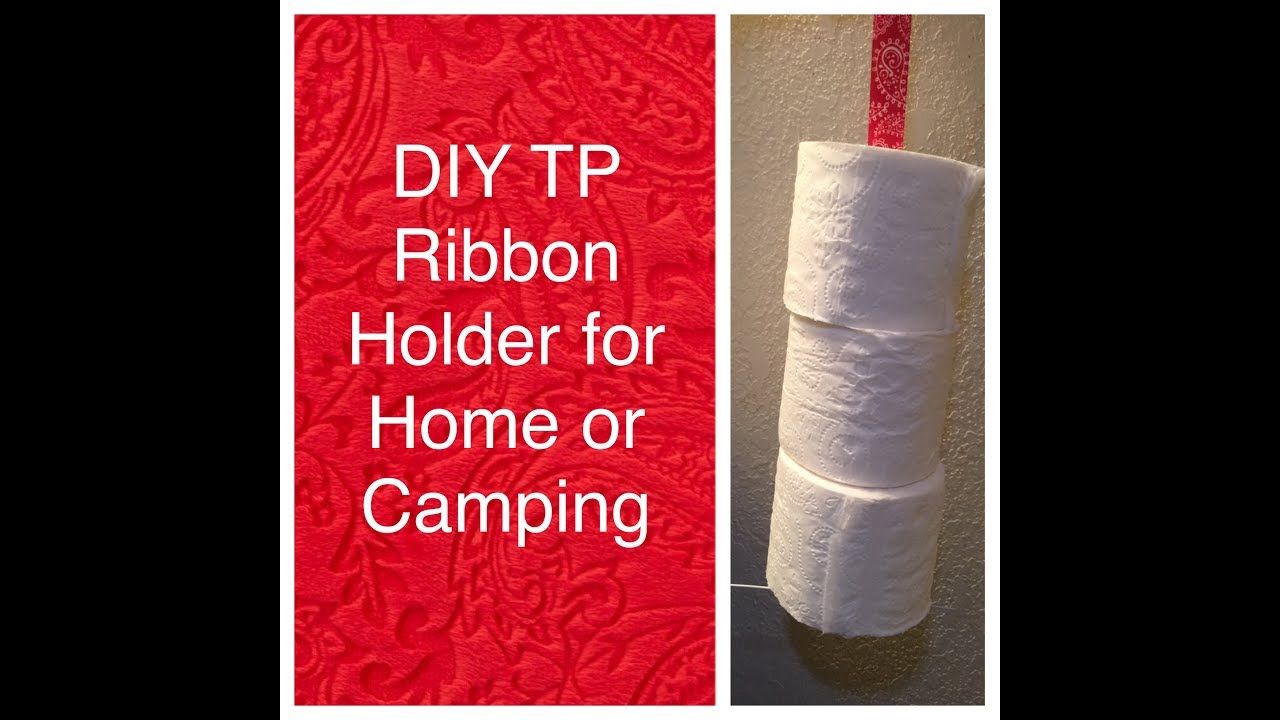 DIY TP Holder with Ribbon or Rope for Home or Camping - YouTube