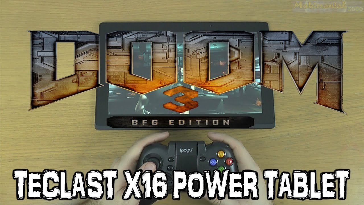 1# DOOM 3 test on 11.6'' Teclast X16 Power Tablet 8GB RAM Intel Cherry ...