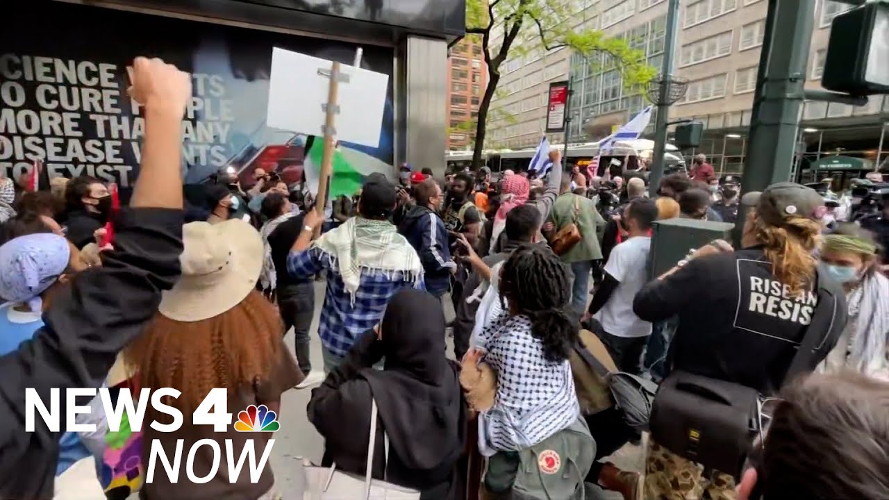 Protesters Clash Outside NYC's Israeli Consulate as Tensions Rise in ...