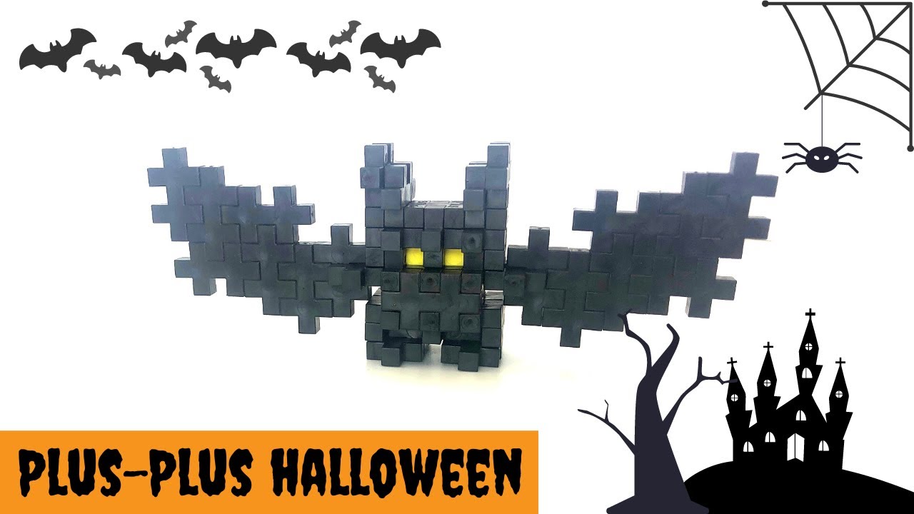 Plus-Plus Halloween: Bat Instructions - YouTube