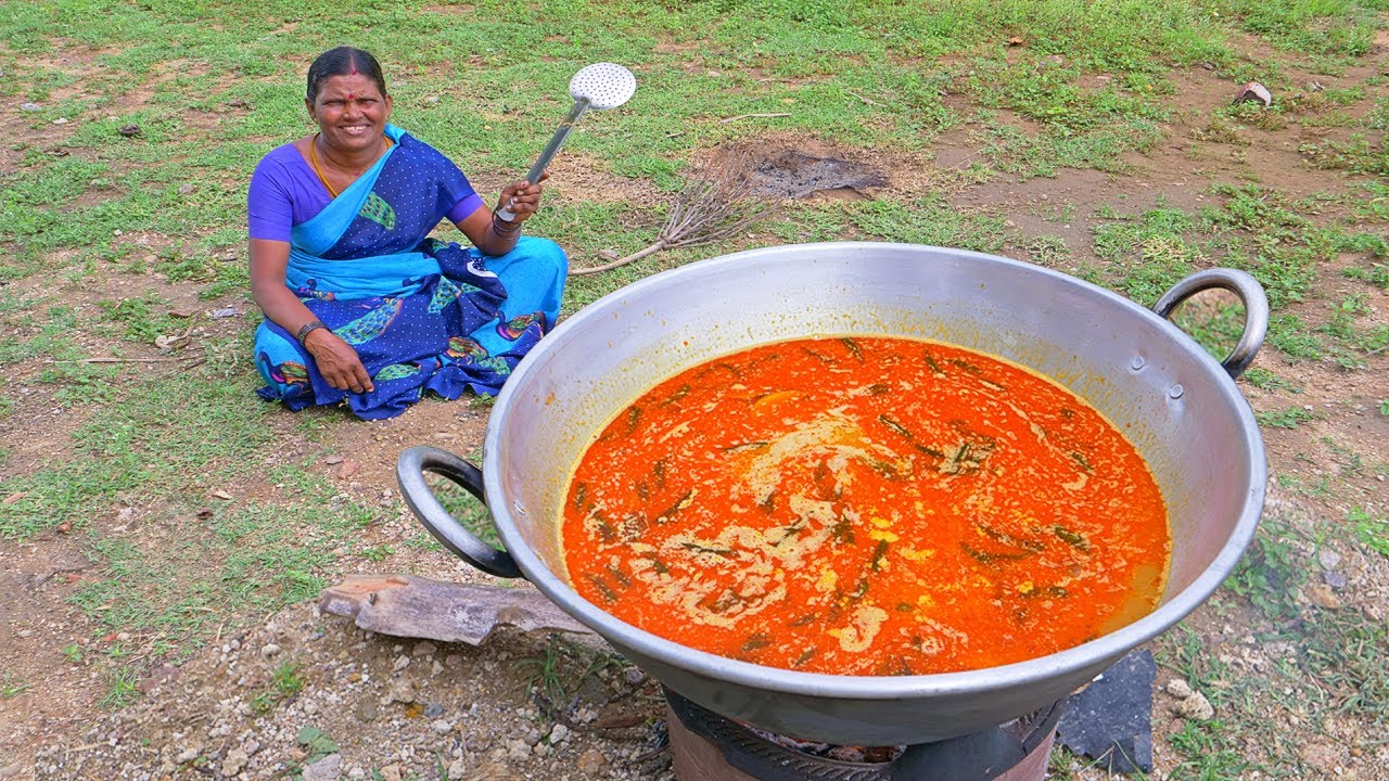 TRADITIONAL !! DRY FISH KULAMBU | DryFish Village Food Recipe ...