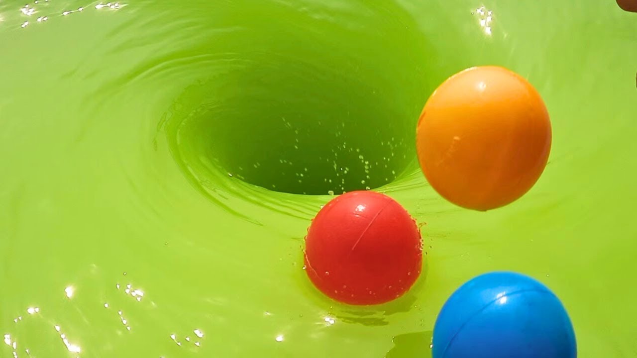 Whirlpool experiments with ping pong balls. Vortex. - YouTube