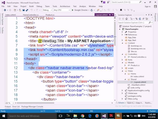 23 Asp Net Mvc Course Razor Examples Introduction To Razor 9983