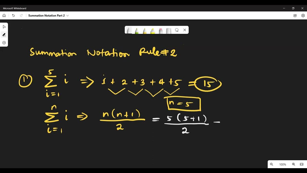 Summation Notation Part II - YouTube