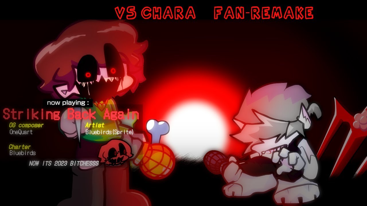 Vs Chara Remastered // Strikinh Back Again // FNF Mod/BF Undertale // Speedrun for Hard Song ...