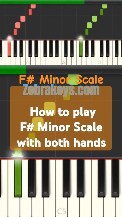 How to play F# (F sharp) Minor Scale with both hands - YouTube